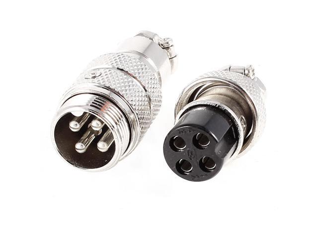 Click here for Unique Bargains Silver Tone 4 Pins Female Male Mic... prices