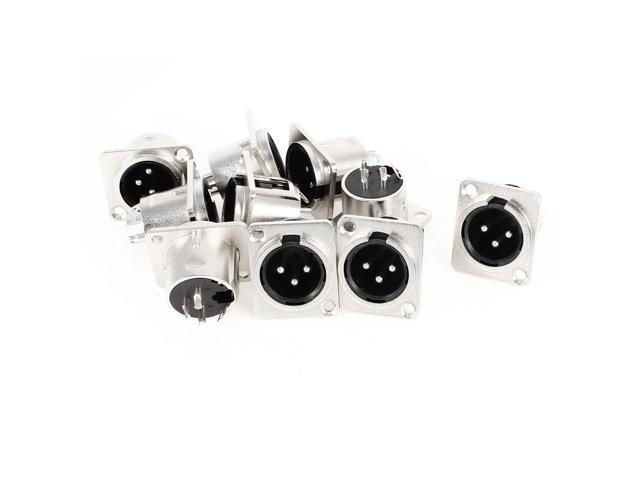 Click here for 10 Pcs Square Shape 3P XLR Male Chassis Panel Moun... prices