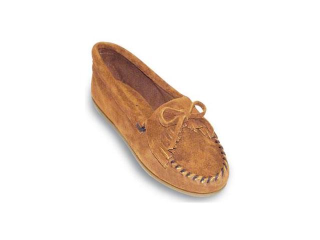 Minnetonka Womens Kilty Hardsole Moccasin - Brown