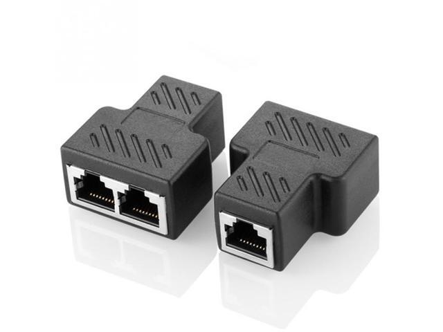 Click here for (2 Pack) RJ45 Splitter Adapter 1 to 2 Dual Female... prices