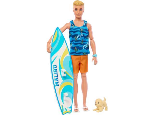 Click here for Barbie Deluxe HPT50 Plastic Ken Doll with Surfboar... prices