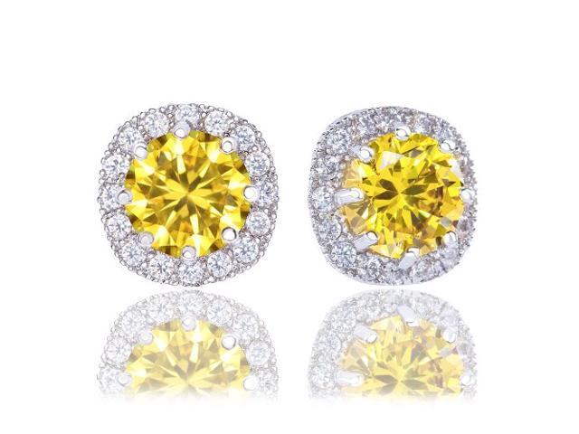 Click here for 18k White Gold Plated Cubic Zirconia Cushion Shape... prices