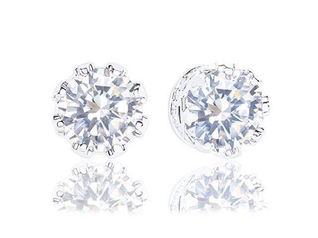 Click here for 18k Gold Plated Cubic Zirconia Crown Solitaire Stu... prices