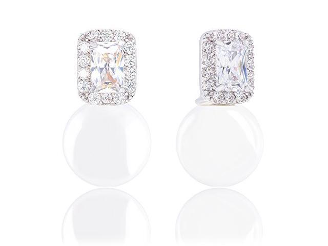 Click here for 18k Gold Plated Round Shell Pearl and Emerald Cut... prices