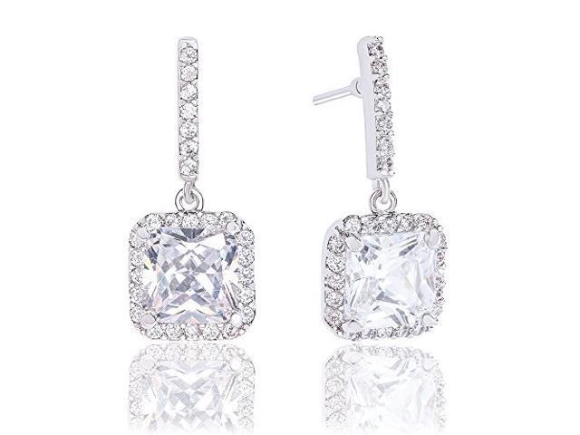 Click here for 18k Gold Plated Asscher Cut Halo Cubic Zirconia Dr... prices
