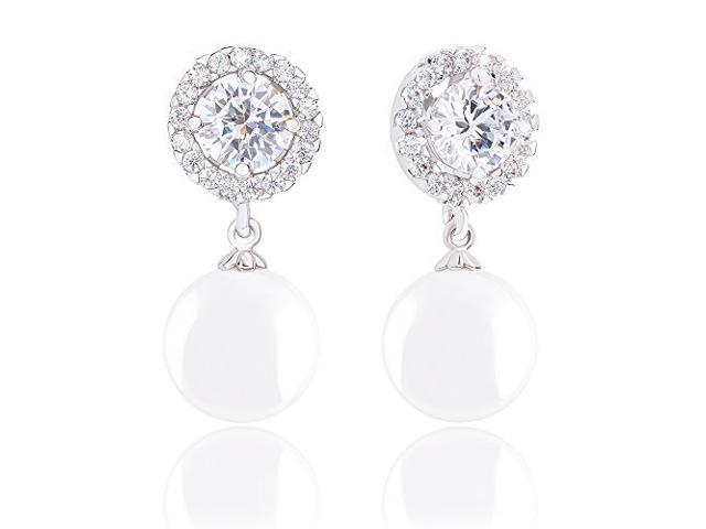 Click here for 18k Gold Plated Round Shell Pearl and Solitaire Cu... prices