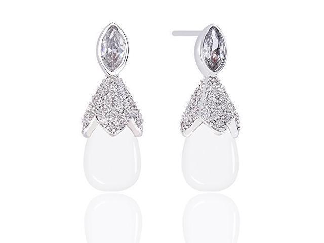 Click here for 18k Gold Plated White Shell Pearl with Cubic Zirco... prices