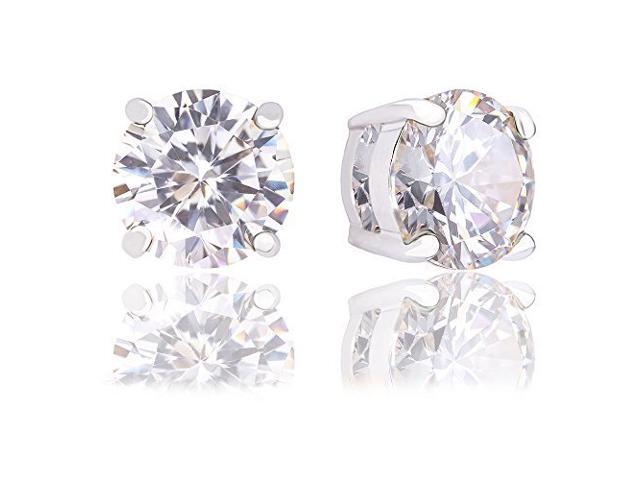Click here for 18k Gold Plated Round Cubic Zirconia Solitaire Stu... prices