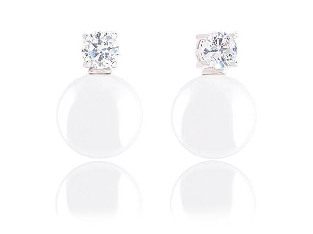 Click here for 18k Gold Plated Round Shell Pearl and Solitaire Cu... prices