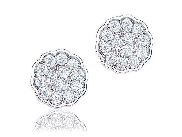 Click here for 18k Gold Plated Cubic Zirconia Flower Stud Earring... prices