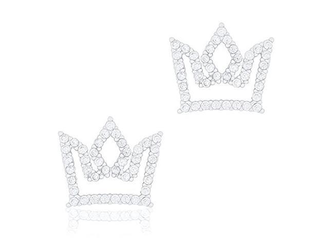 Click here for 18k White Gold Plated Cubic Zirconia Princess Crow... prices