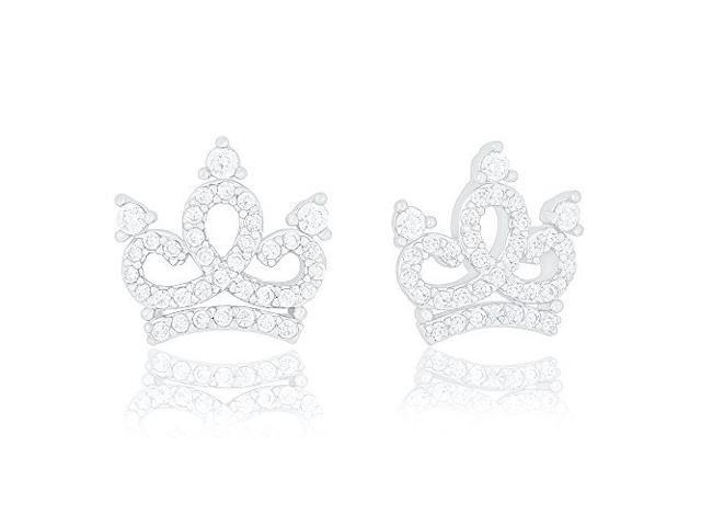 Click here for 18k White Gold Plated Cubic Zirconia Princess Crow... prices
