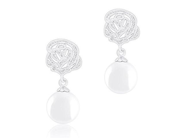 Click here for 18k Gold Plated Round Simulated Shell Pearl with C... prices