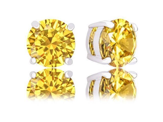 Click here for 18k Gold Plated Round Cubic Zirconia Solitaire Stu... prices