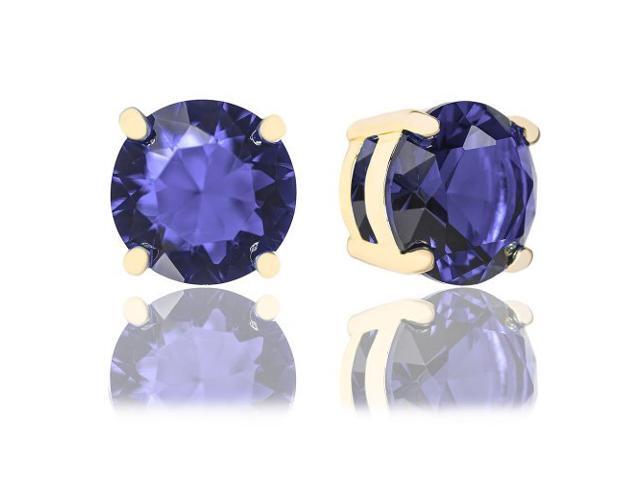 Click here for 18k Gold Plated Round Cubic Zirconia Solitaire Stu... prices