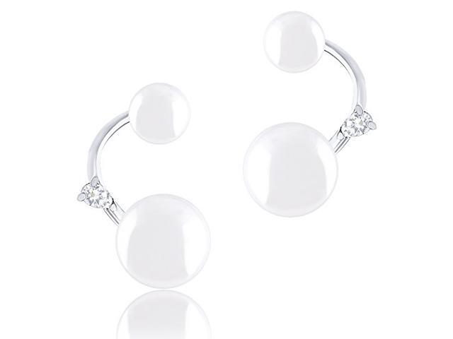 Click here for 18k White Gold Plated White Simulated Shell Pearl... prices