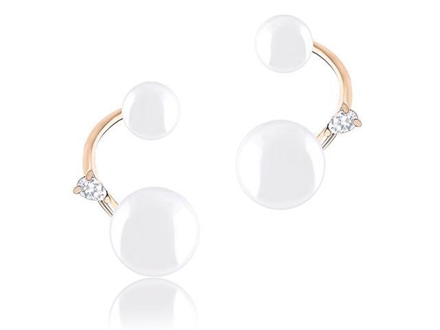 Click here for 18k White Gold Plated White Simulated Shell Pearl... prices