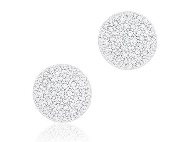 Click here for 18k White Gold Plated Cubic Zirconia Half-Ball Stu... prices