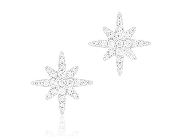 Click here for 18k White Gold Plated Cubic Zirconia Compass Rose... prices