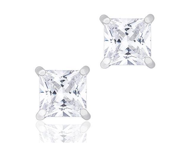 Click here for 18k White Gold Plated Cubic Zirconia Princess Cut... prices
