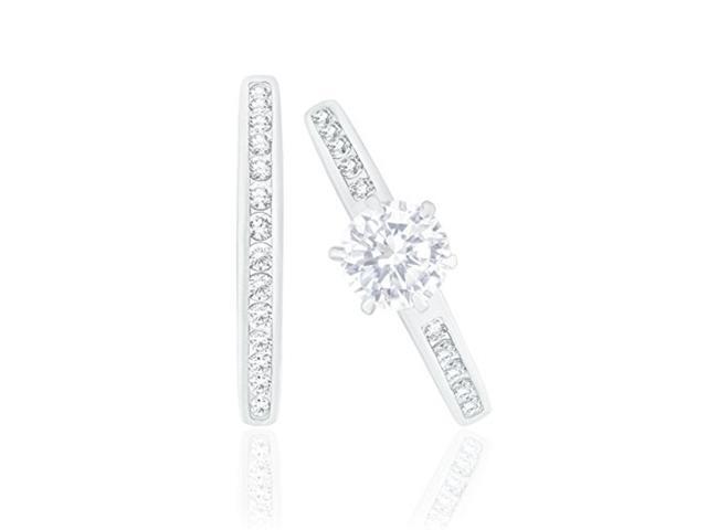 Click here for 18k White Gold Plated Cubic Zirconia Round Solitai... prices