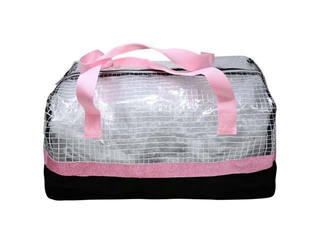Click here for Girls Clear Checkered PVC Duffel Bag with Glitter... prices
