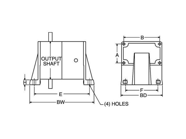 Click here for DAYTON 6X094 Vertical Mounting Base prices