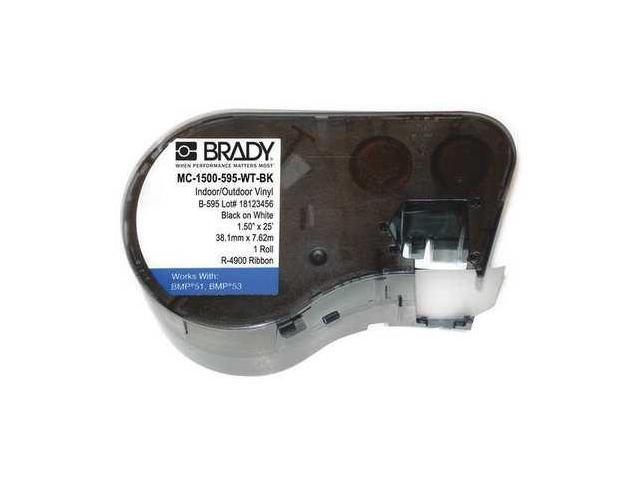 Click here for BRADY MC-1500-595-WT-BK Label Cartridge  Black on... prices