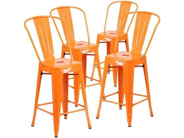 Click here for Flash Furniture 24 High Orange Metal Indoor-Outdoo... prices