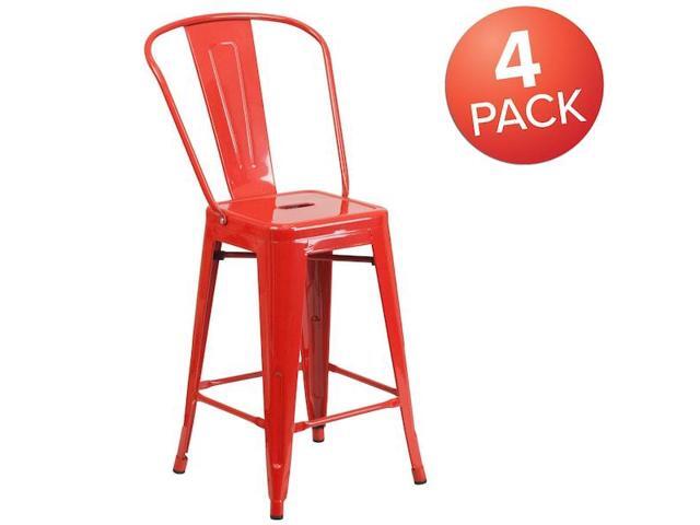 Click here for Flash Furniture Commercial 24 High Red Metal Indoo... prices