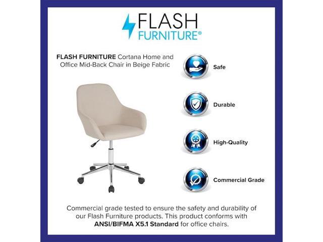Click here for Flash Furniture Cortana Fabric Swivel Mid-Back Hom... prices