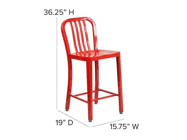 Click here for Flash Furniture 24 High Red Metal Indoor-Outdoor C... prices