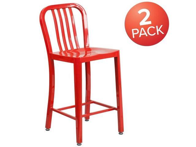 Click here for Flash Furniture 24 High Red Metal Indoor-Outdoor C... prices