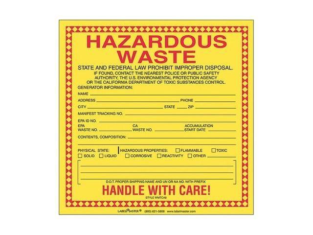 Click here for LABELMASTER WMTCA8 CaliFornia Waste Label PK100 prices