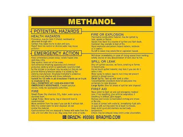 Click here for BRADY 93565 Chemical Label 3-3/4inHx4-1/2inW PK25 prices