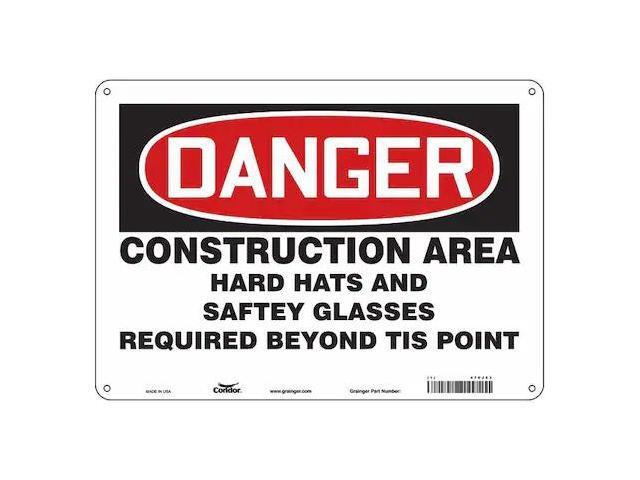 Click here for CONDOR 476J53 Safety Sign  10 in Height  14 in Wid... prices