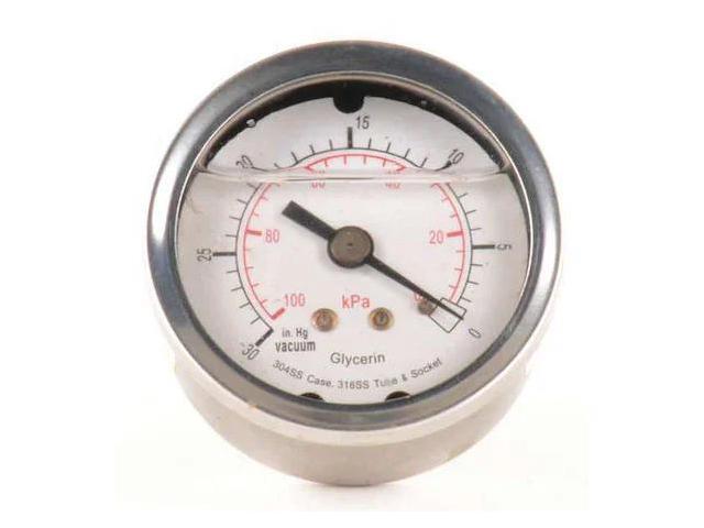 Click here for ZORO SELECT 4CFN6 Vacuum Gauge Liquid Filled 2 In prices