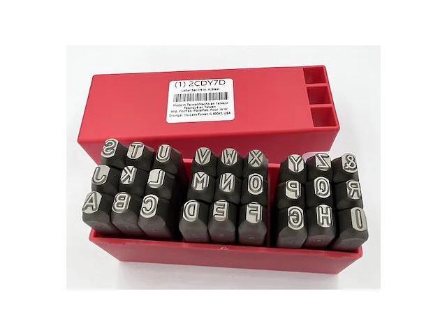 Click here for ZORO SELECT 2CDY7 Letter Set 1/4 In. H Steel prices