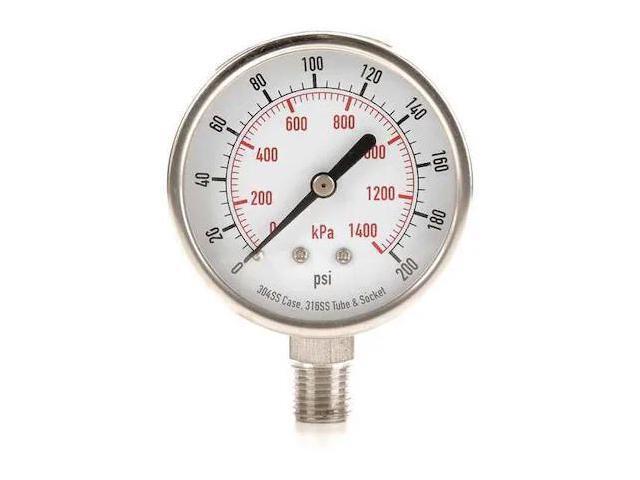 Click here for ZORO SELECT 4FMN5 Commercial Pressure Gauge  0 to... prices