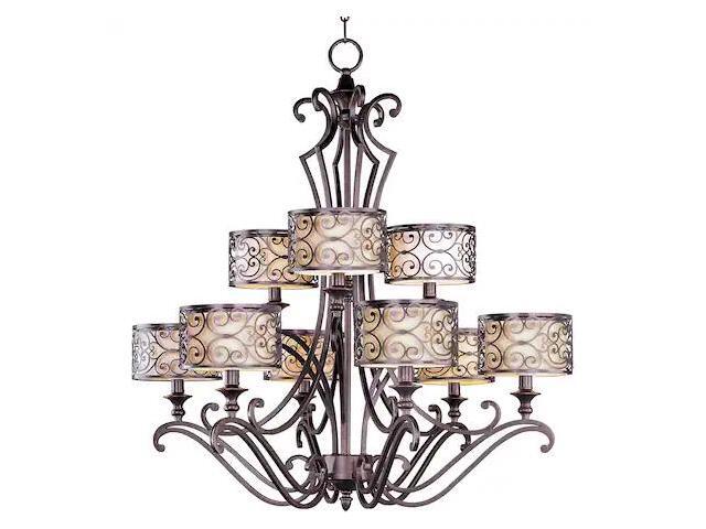 Click here for MAXIM 21156WHUB Mondrian 9-Light 34 Wide Umber Bro... prices