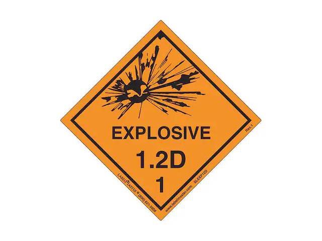 Click here for LABELMASTER SLEXP12D Explosive 1.2 D Label Vinyl P... prices