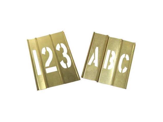 Click here for ZORO SELECT 20Y518 Stencil Kit 46 Piece 1 In Brass prices