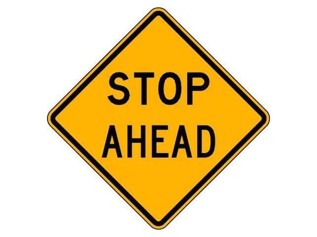 Click here for LYLE LW3-1A-30HA Traffic Sign 30 x 30In BK/YEL Sto... prices