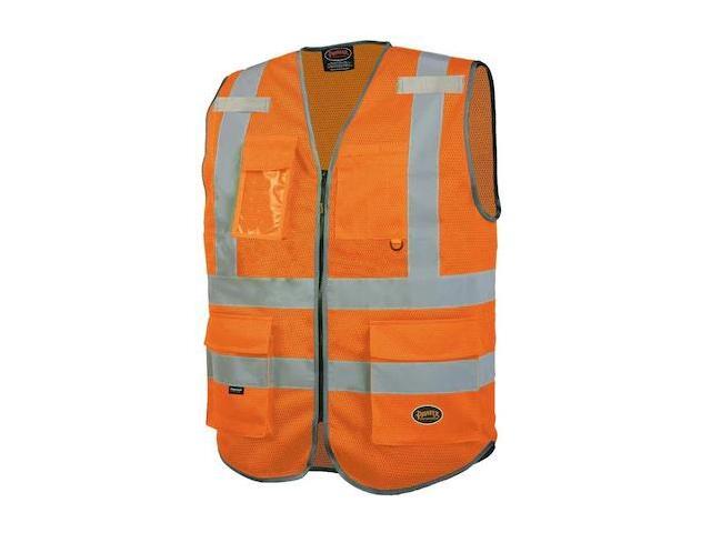 Click here for PIONEER V1024850U-L Multi Pocket Mesh Vest Orange... prices