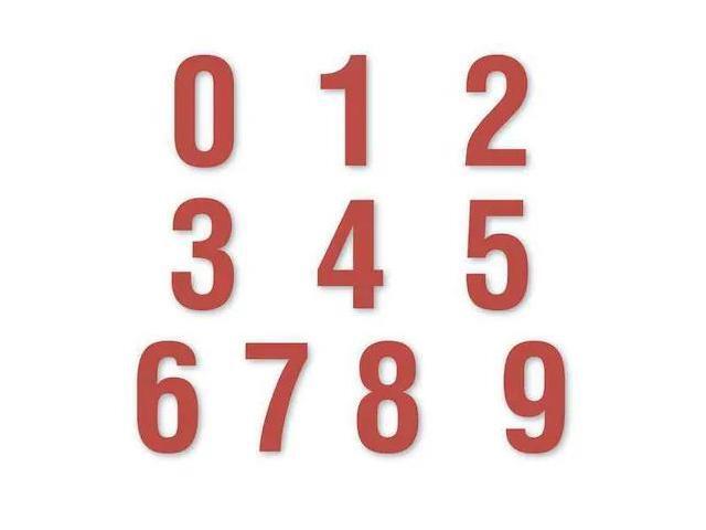 Click here for MAGNA VISUAL DCN-153 Die Cut Number Magnets Red 1-... prices