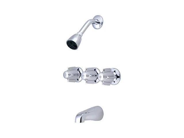 Click here for CENTRAL BRASS 968 3-Handle Tub and Shower Set  Pol... prices