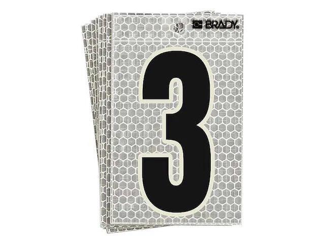 Click here for BRADY 3020-3 Ultra Reflective Numbers 3 6 In. H PK... prices