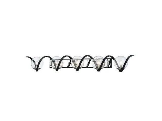 Click here for MAXIM 35107CDBKPN Curlicue 5-Light 49.25 Wide Blac... prices