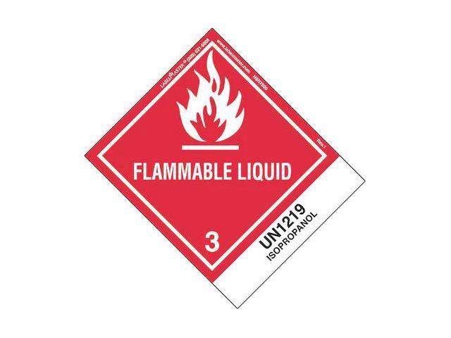 Click here for LABELMASTER HSN7500 Flammable Liquid Label UN1219... prices