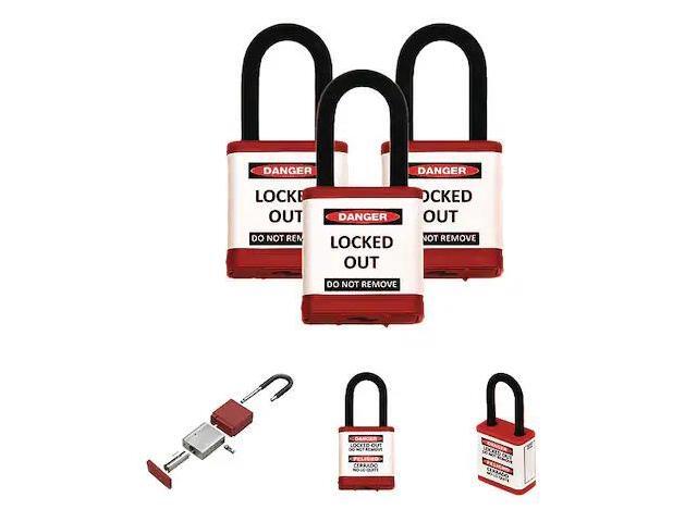 Click here for ZING 700KA3-RED Lockout Padlock 1-1/2 H Shackle PK... prices